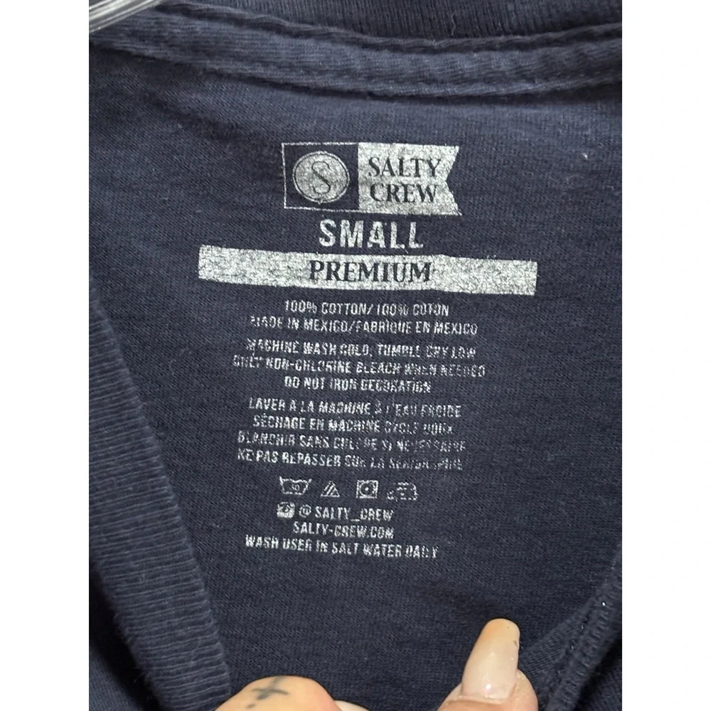 Salty Crew | Shirts | Salty Crew Blue Graphic Logo Print Crew Neck ...
